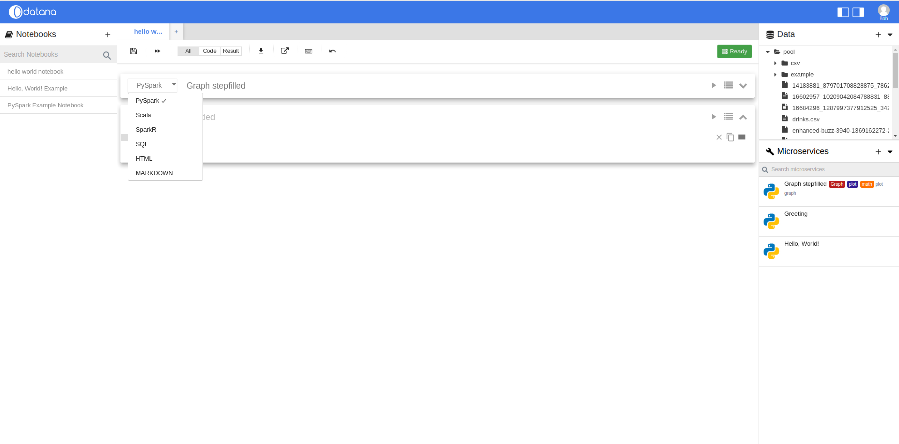 Datana | A flexible Big Data Analytics platform